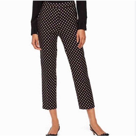 kate spade | Pants & Jumpsuits | Kate Spade Diamond Jacquard Cigarette ...